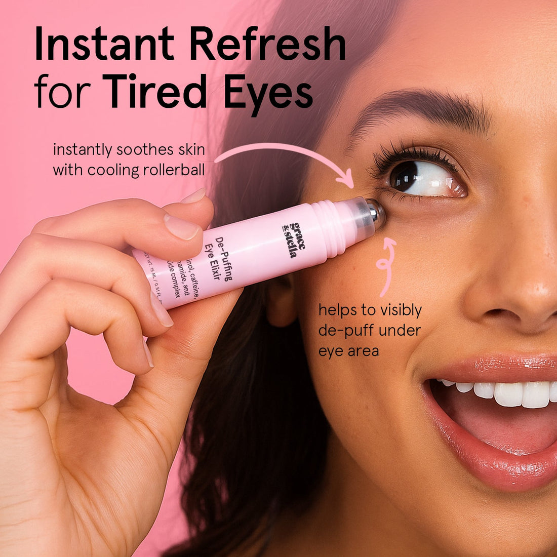 best under eye serum roller by grace & stella