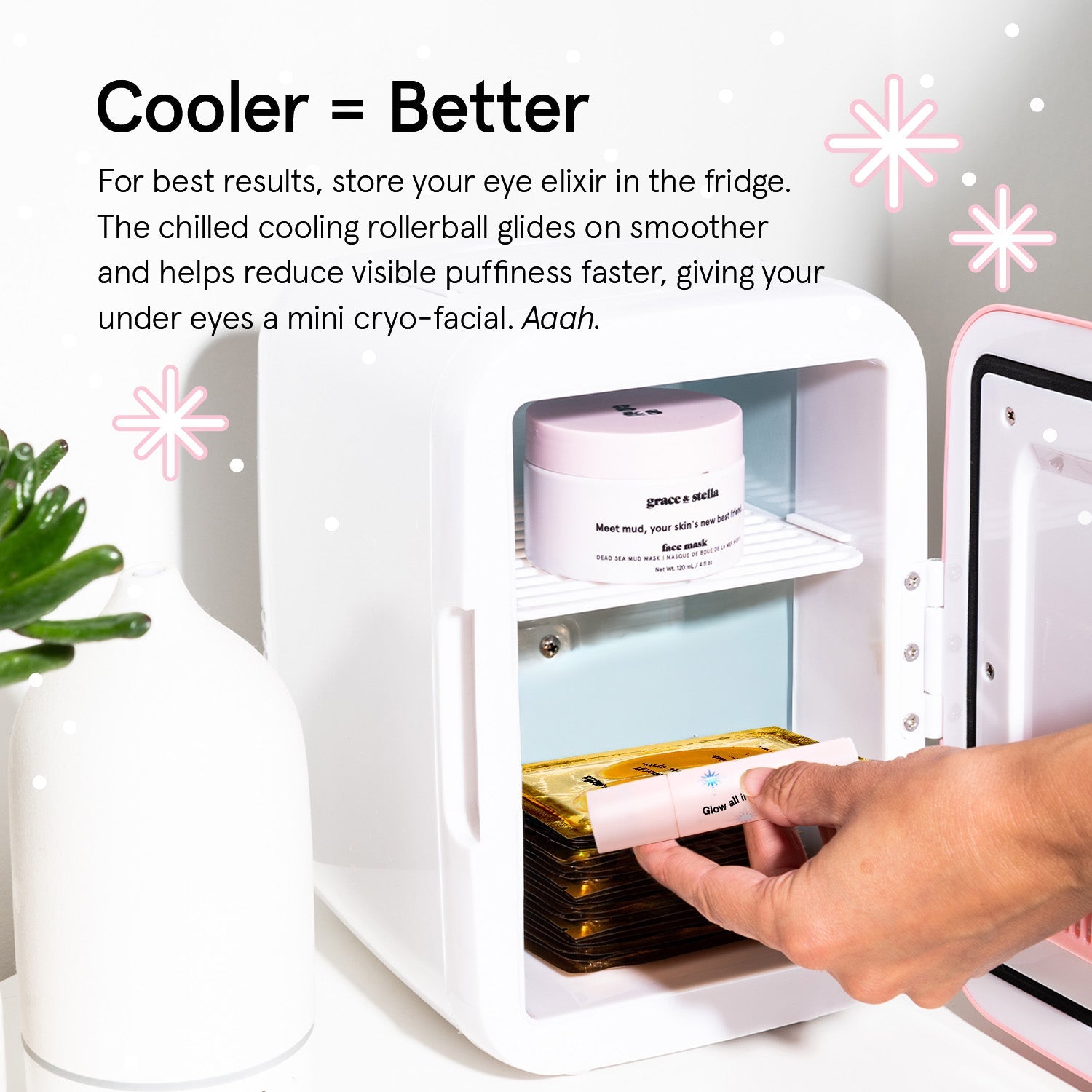 best under eye serum roller by grace & stella