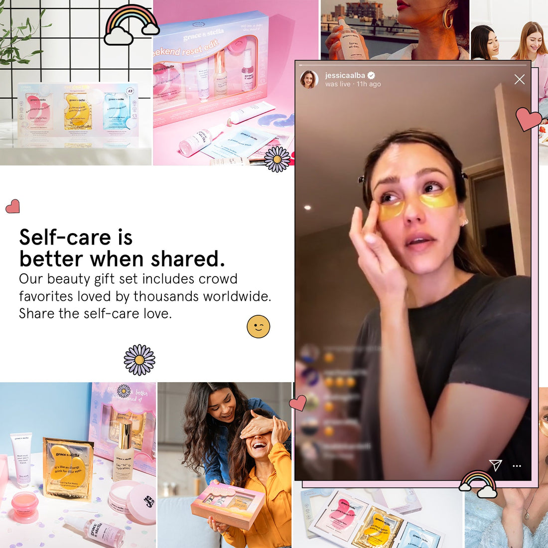 dream team skincare gift set for women by grace & stella