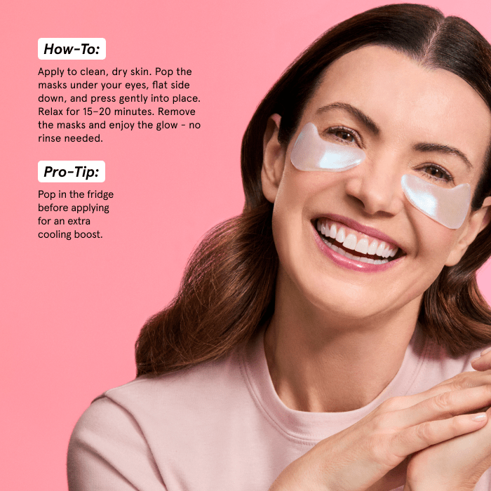 anti-aging and firming eye masks with peptides by grace & stella