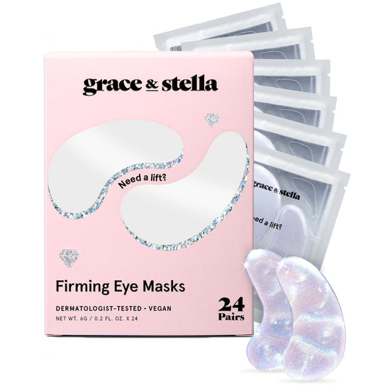 anti-aging and firming eye masks with peptides by grace & stella