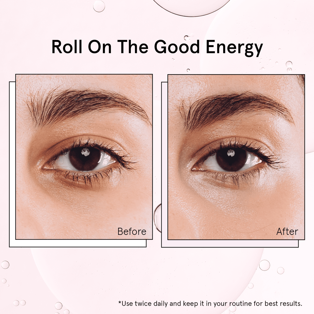 moisturizing rose quartz under eye serum roller by grace & stella
