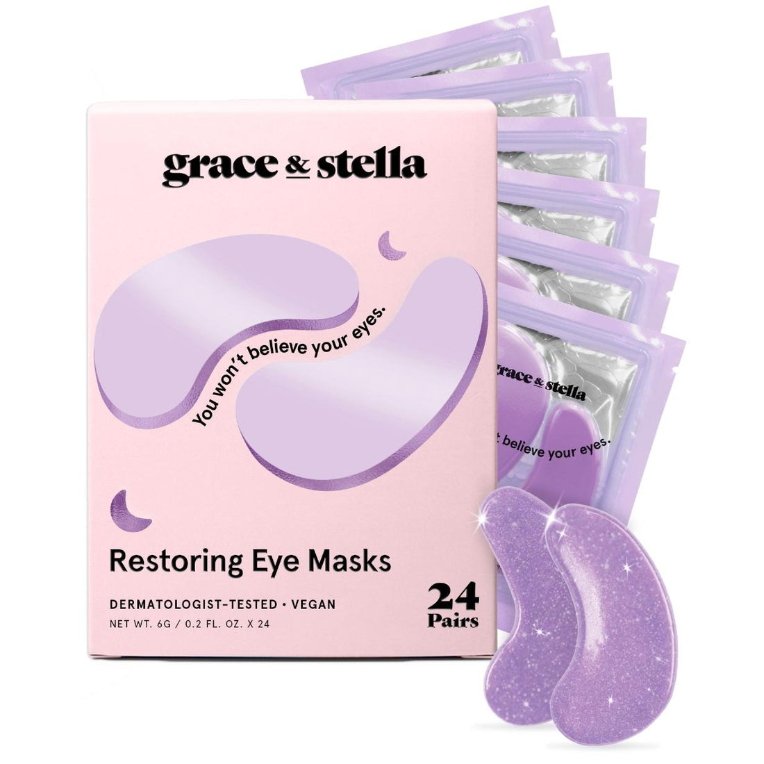 restoring purple eye masks – grace & stella