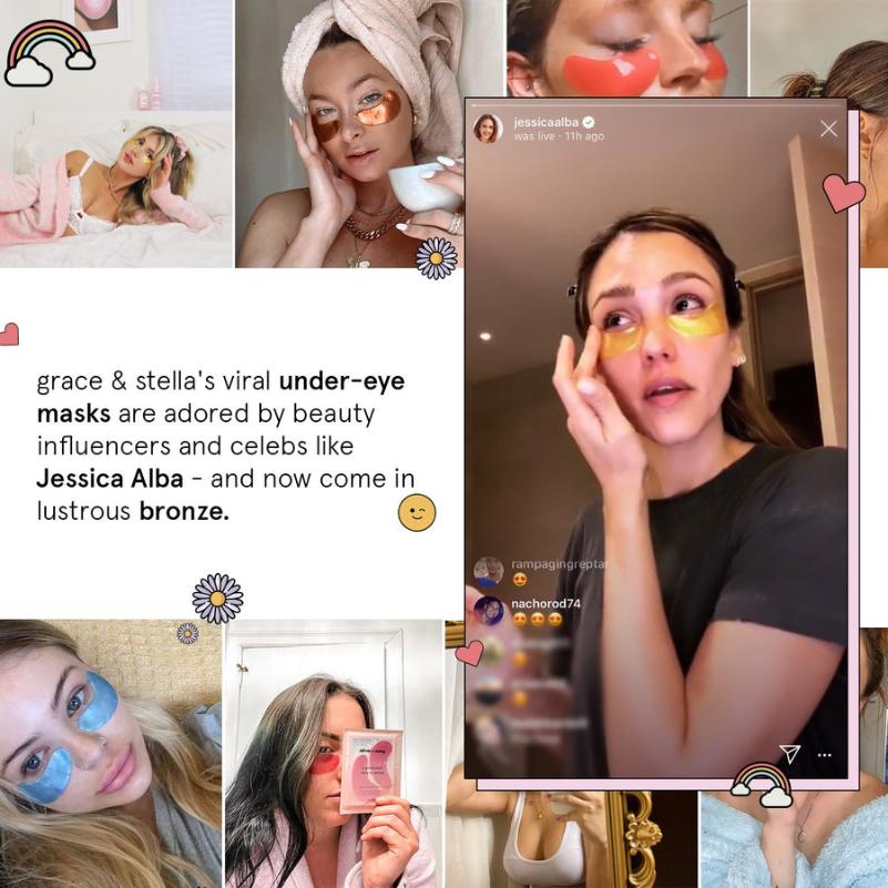 revitalizing bronze eye masks – grace & stella