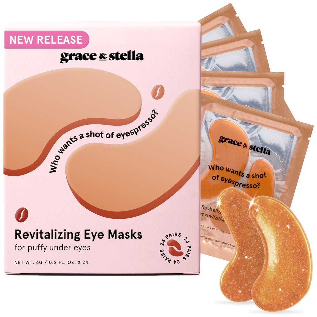 revitalizing bronze eye masks – grace & stella