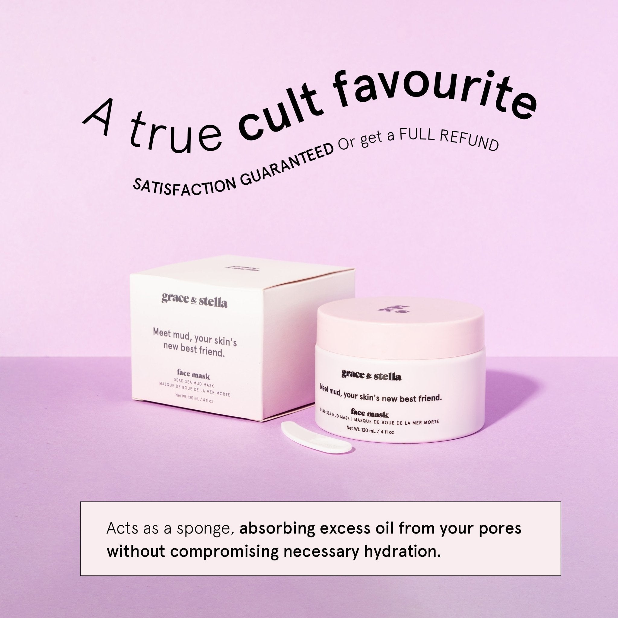 dead sea mud face mask for skin care by grace & stella