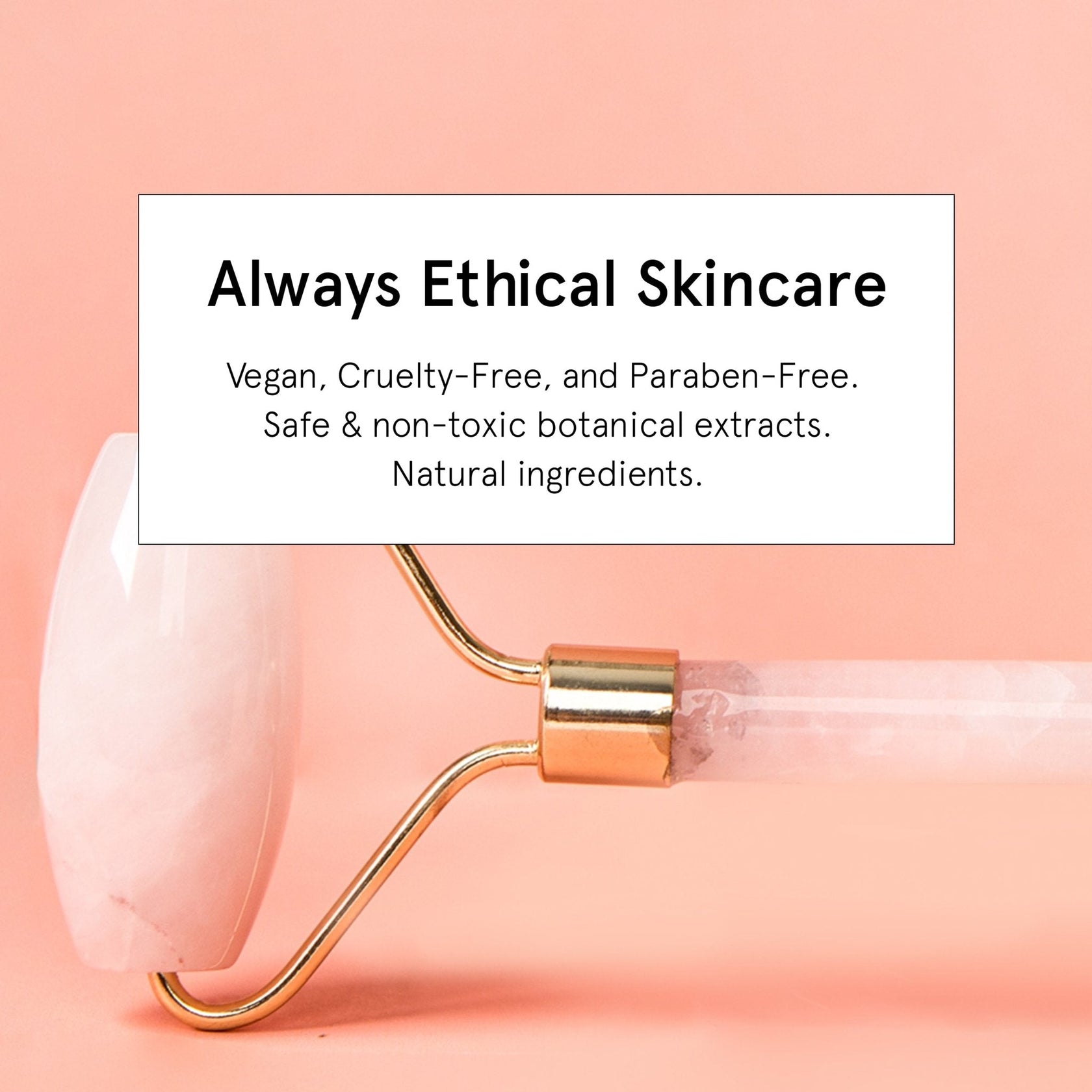 rose quartz face roller by grace & stella