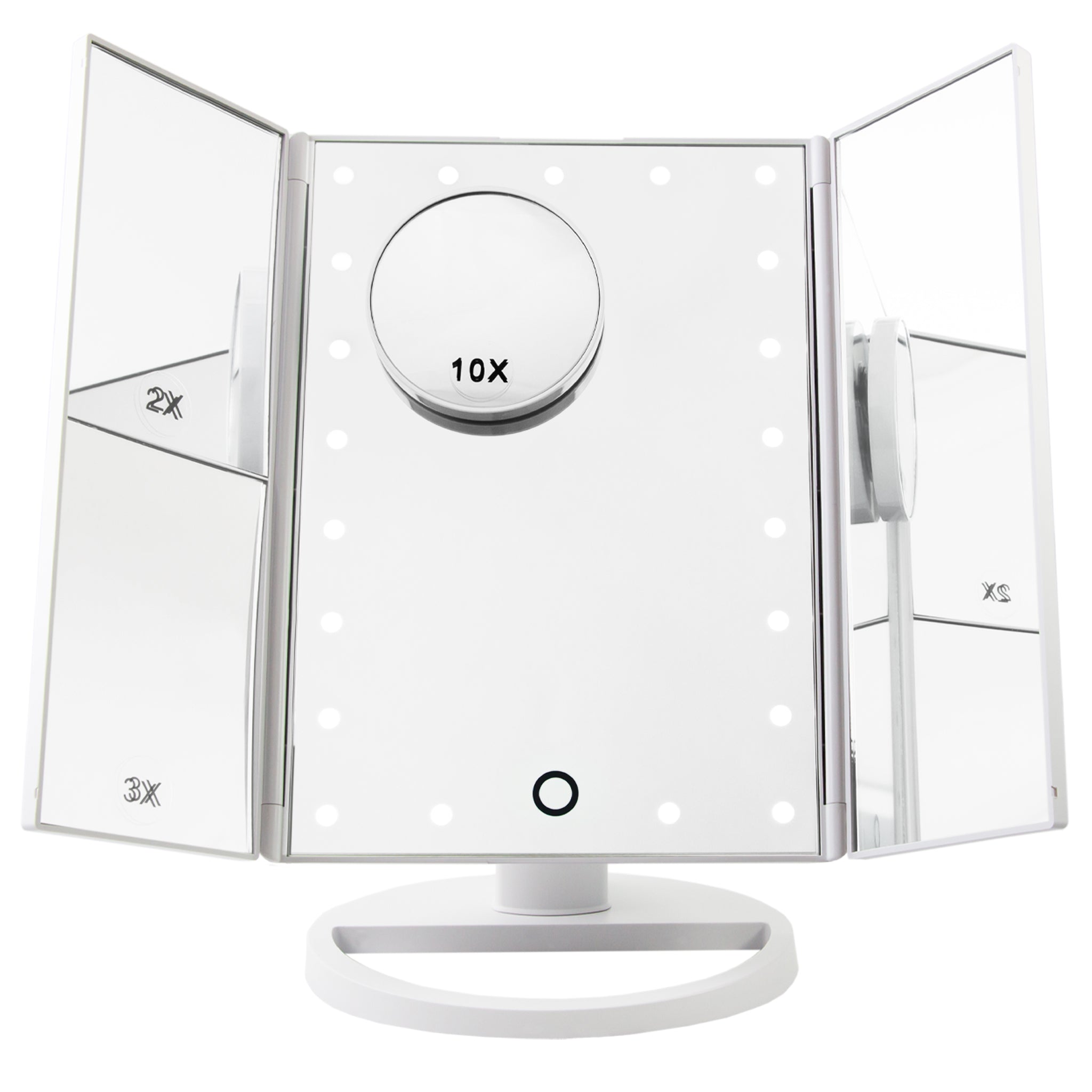 magnified vanity mirror with lights by grace & stella